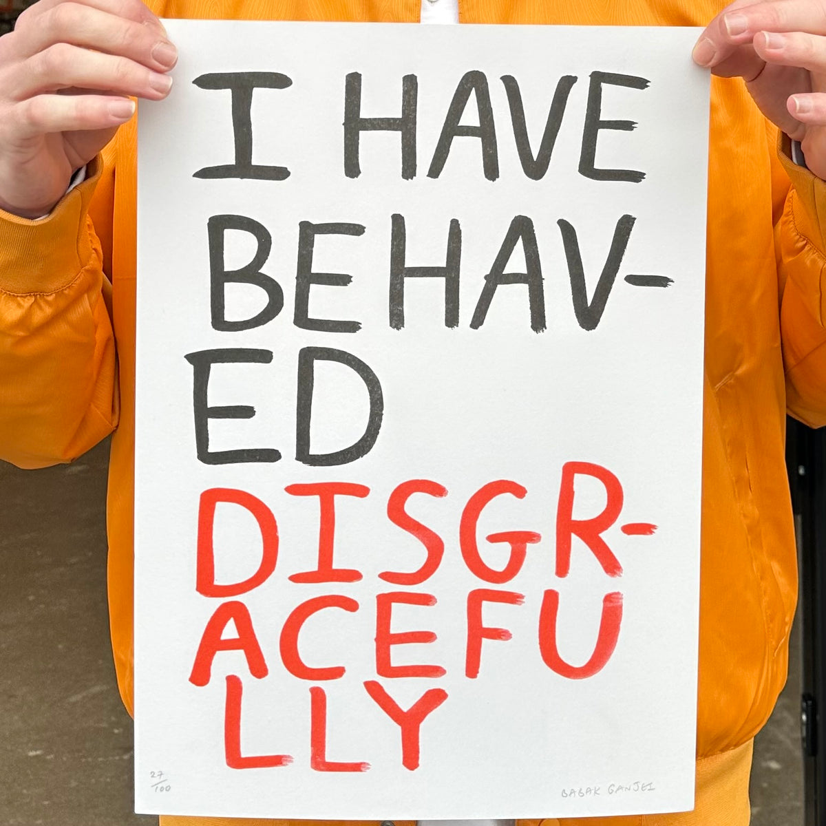 Babak Gangei - I have behaved disgracefully – Joy Fantastic